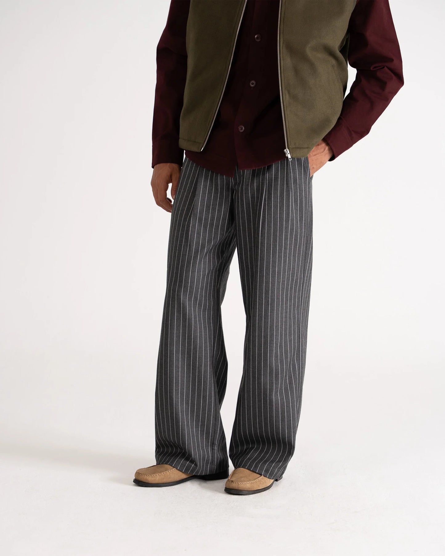 Pinstripe pleated pants – My Store